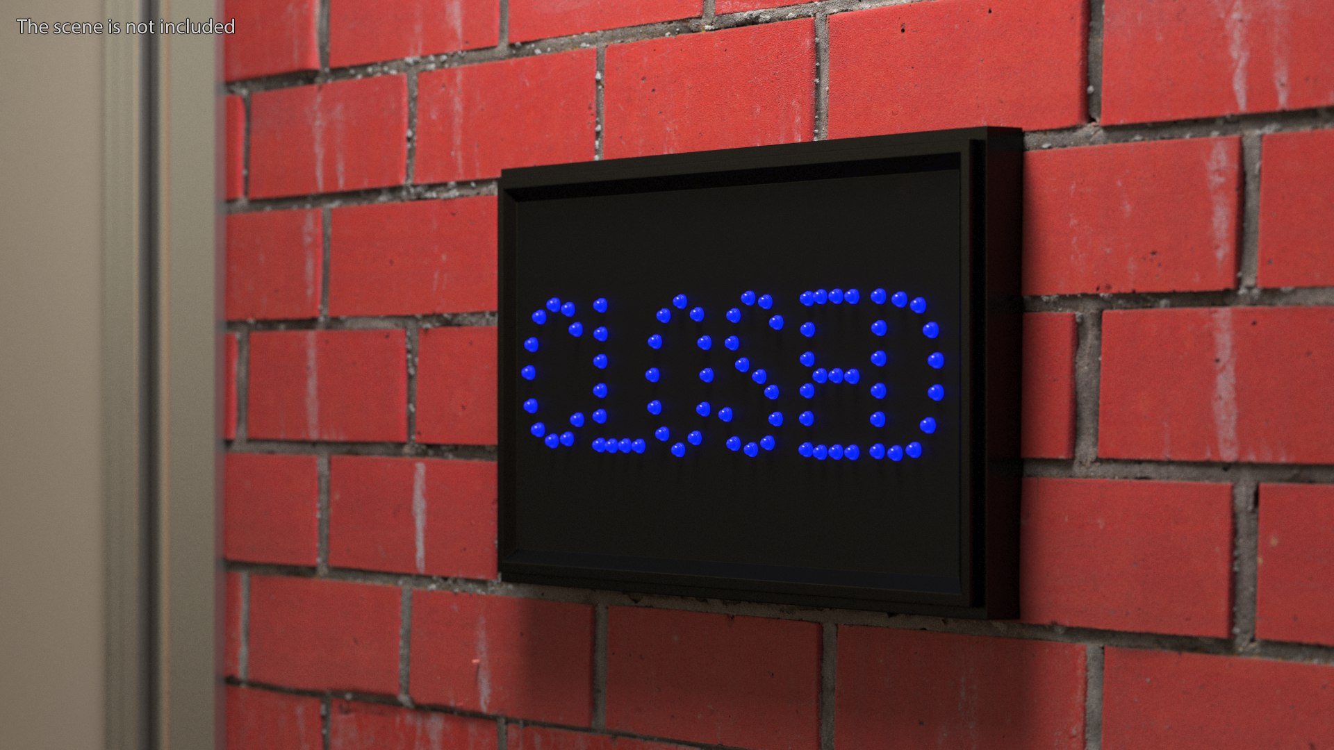 Classic Blue LED Sign Closed ON Model - TurboSquid 2105610
