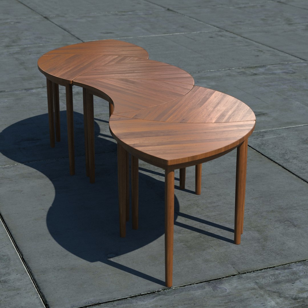 3d pinwheel table model