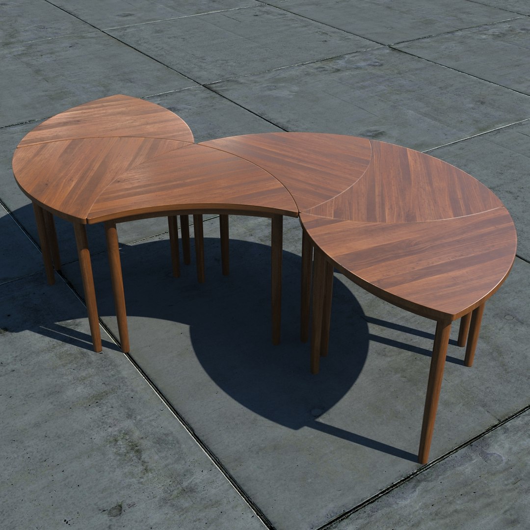 3d pinwheel table model
