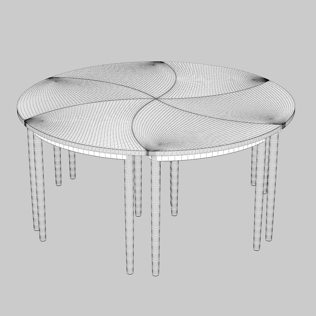 3d pinwheel table model