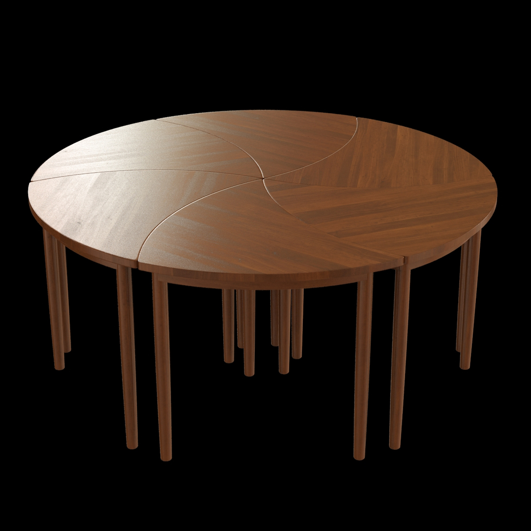 3d pinwheel table model