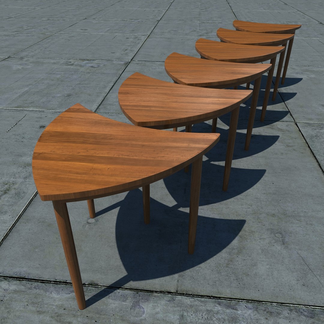 3d pinwheel table model