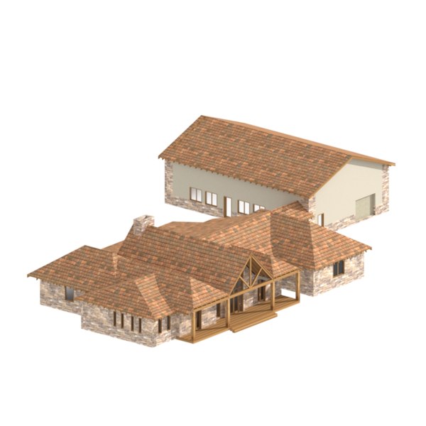 3D ranch house - TurboSquid 1791290