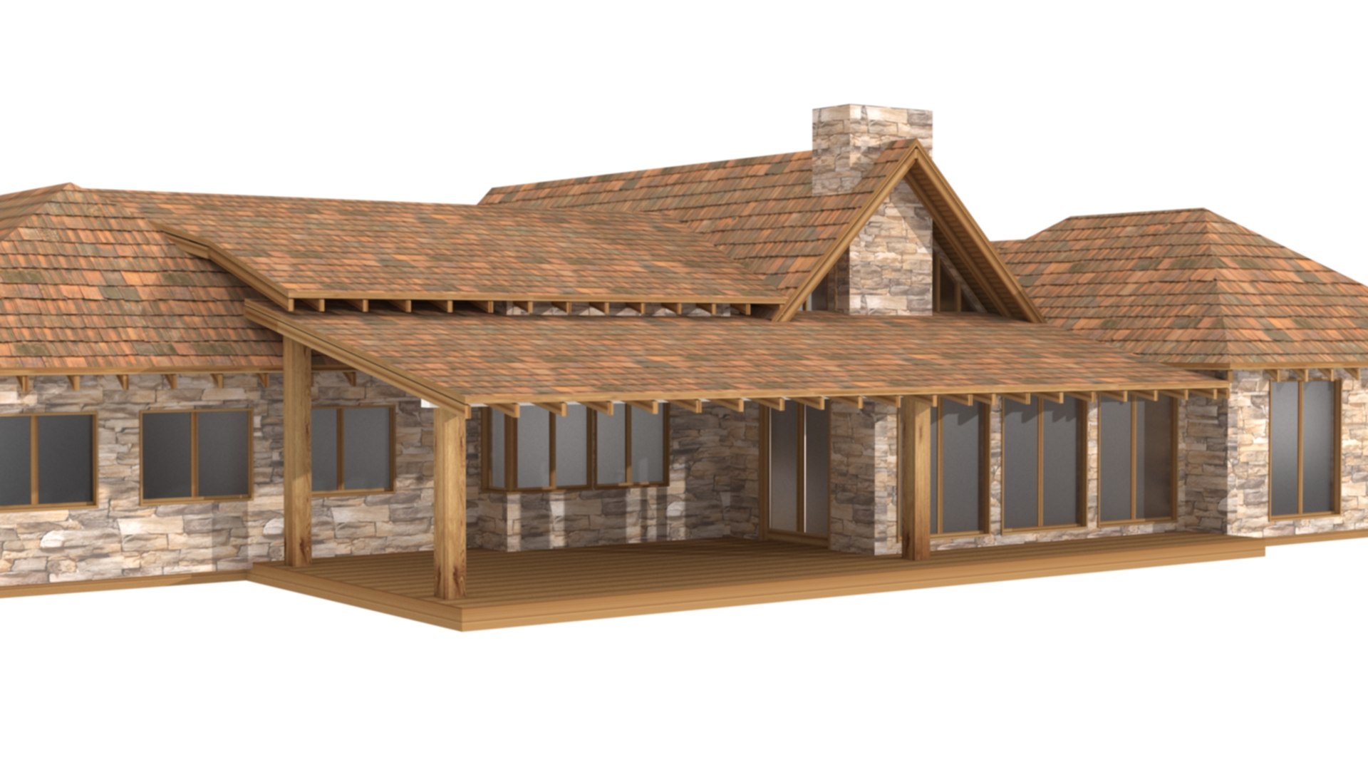 3D ranch house - TurboSquid 1791290