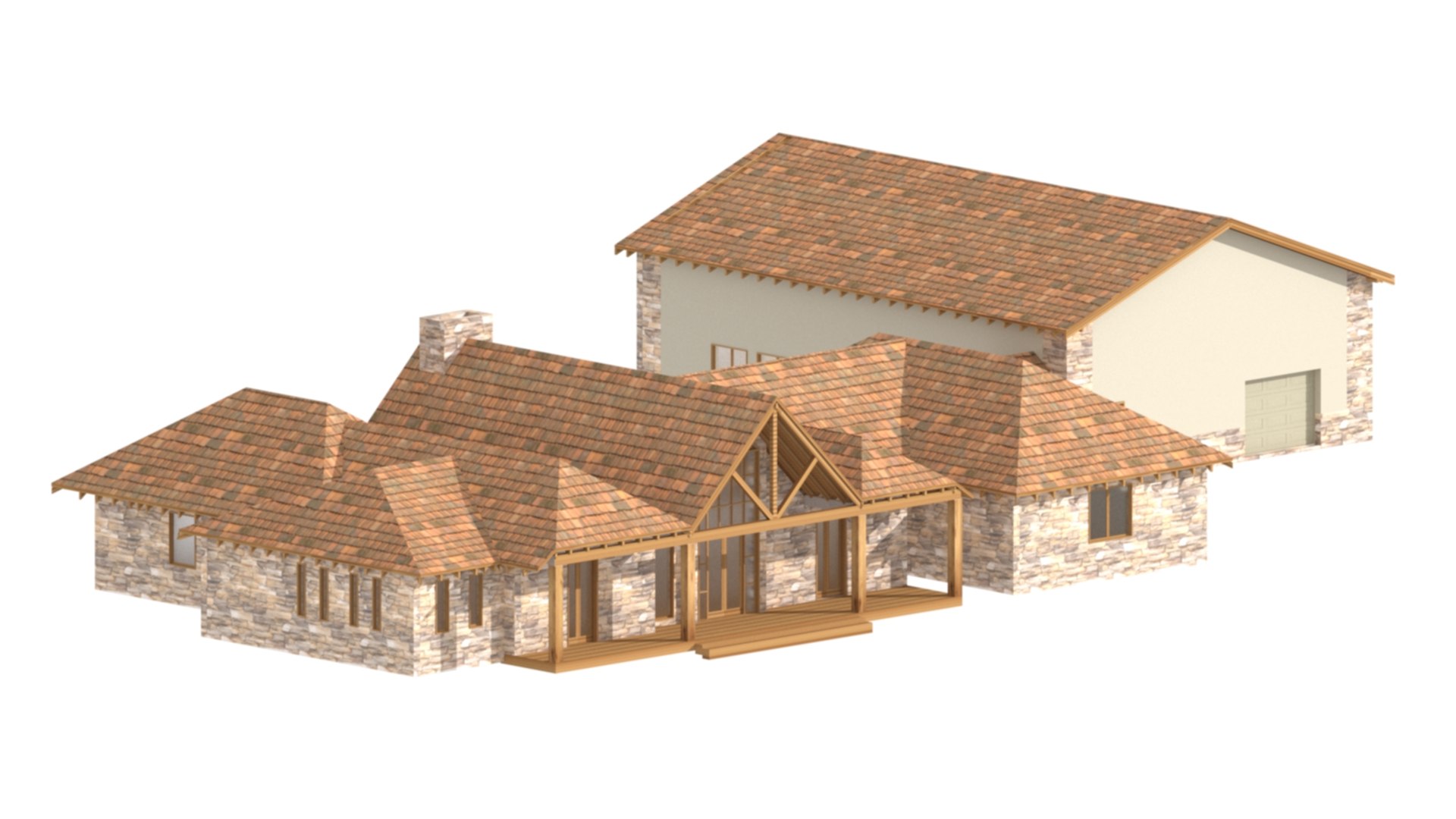 3D ranch house - TurboSquid 1791290