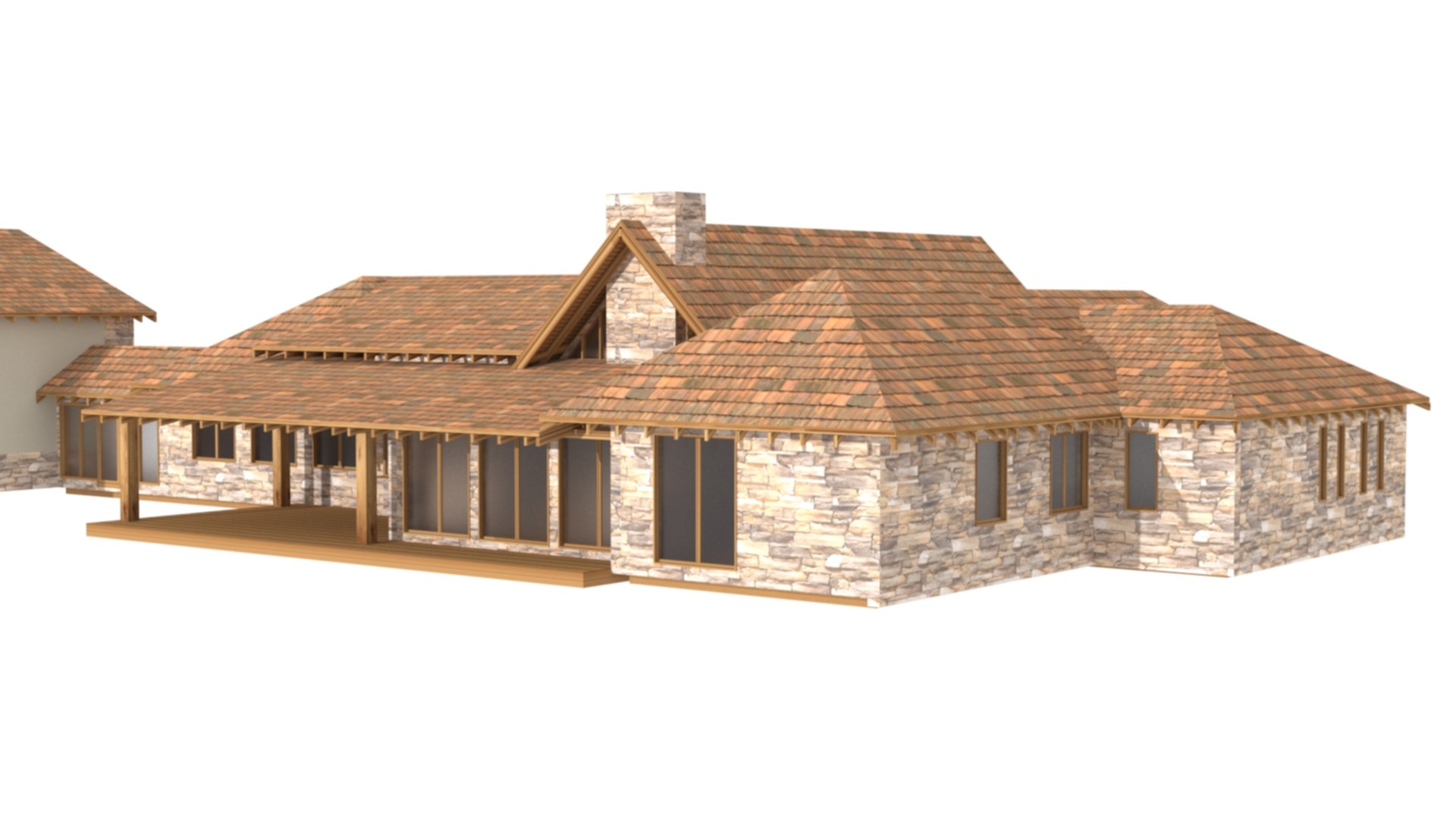 3D ranch house - TurboSquid 1791290