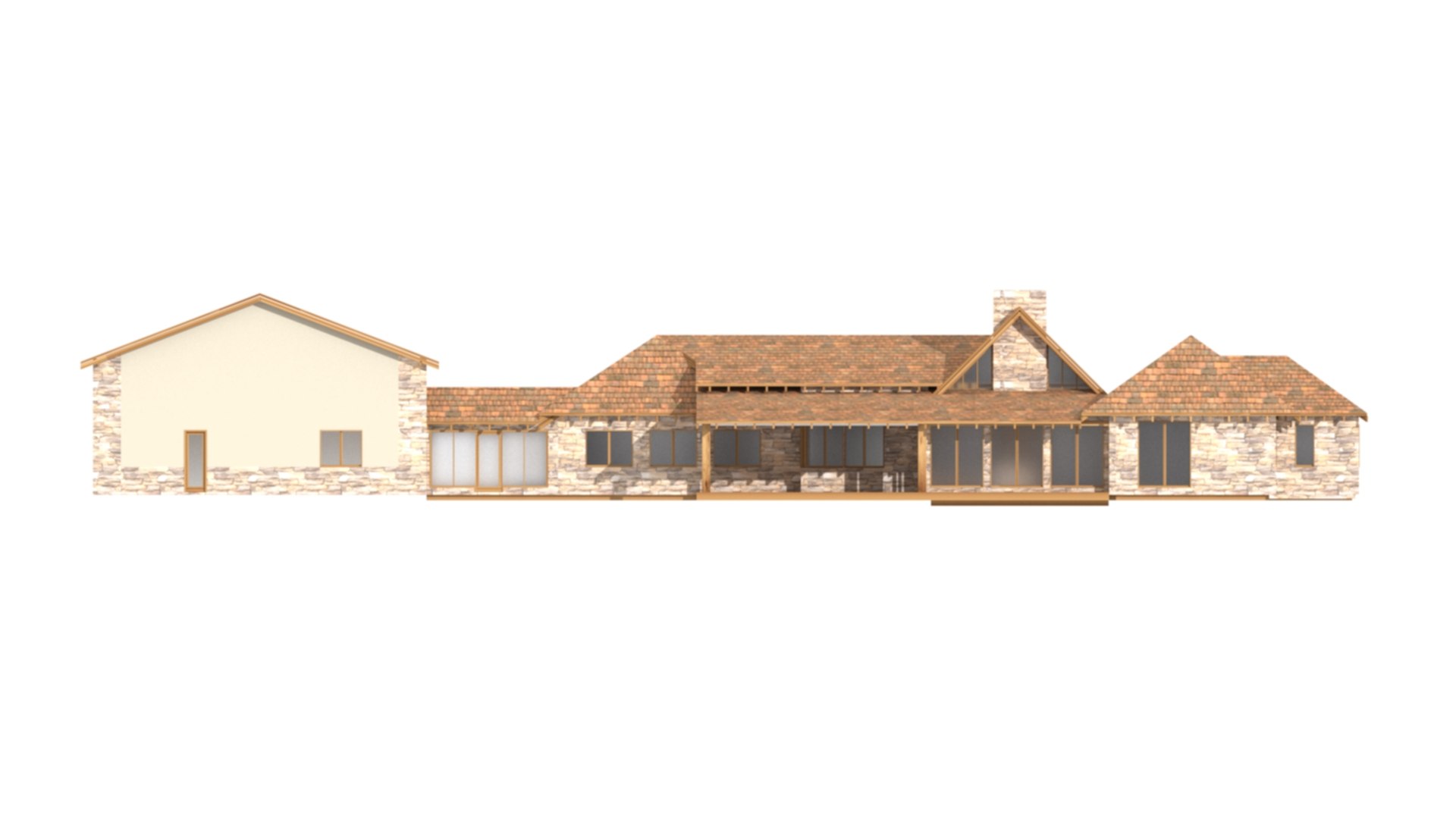 3D ranch house - TurboSquid 1791290