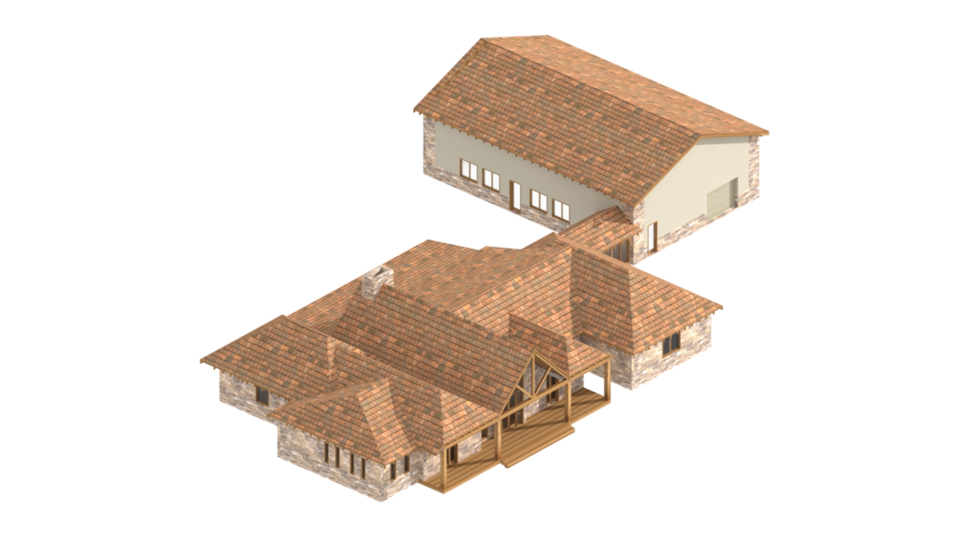 3D ranch house - TurboSquid 1791290