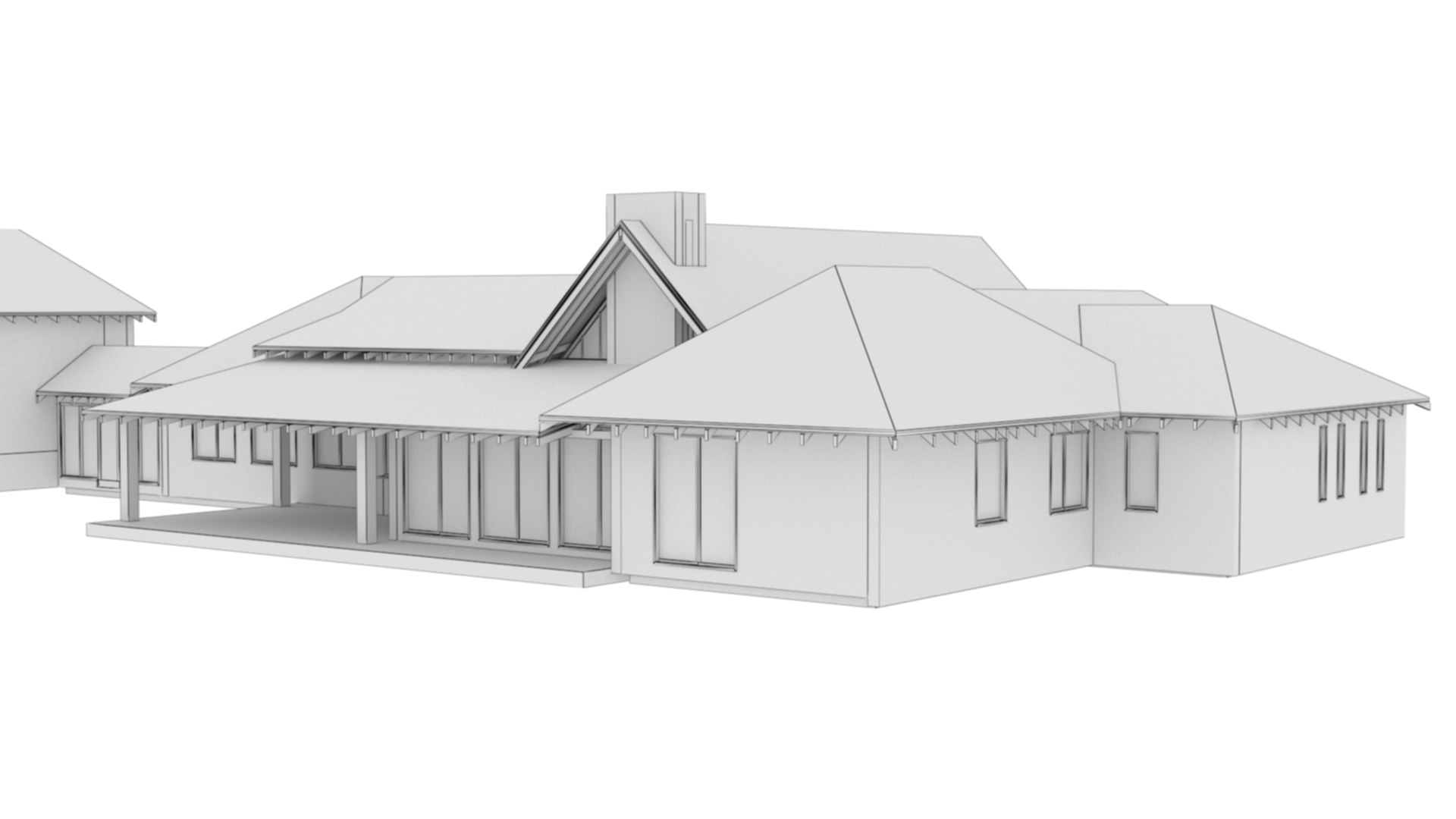 3D ranch house - TurboSquid 1791290