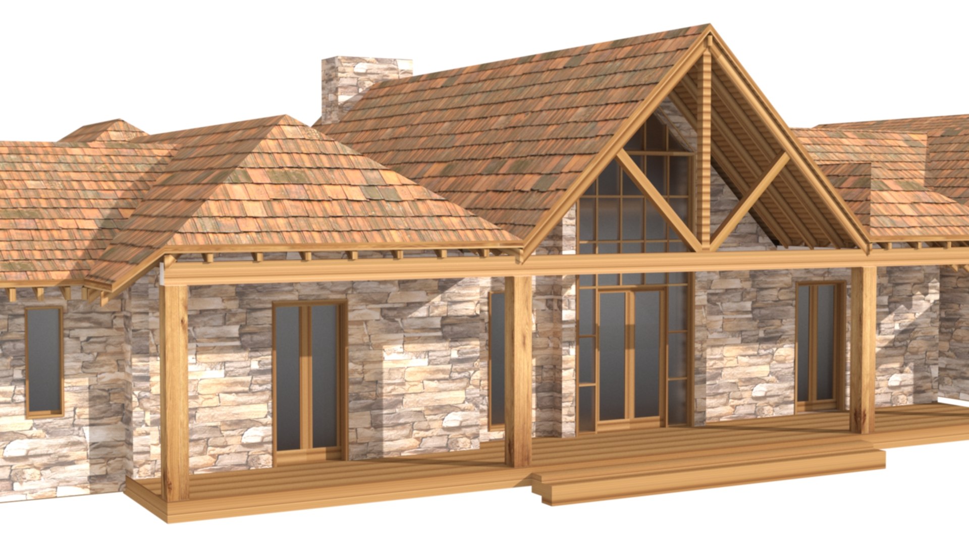 3D ranch house - TurboSquid 1791290