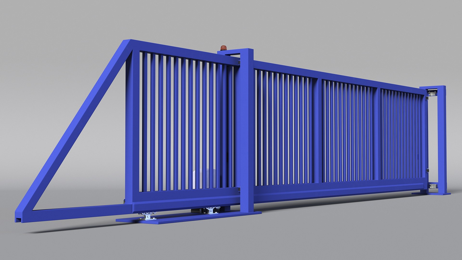 3D Commercial Sliding Gates Blue - TurboSquid 2152637