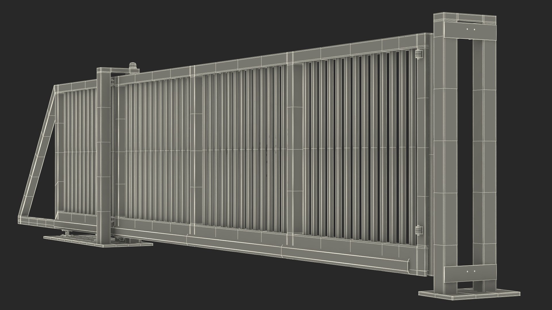 3D Commercial Sliding Gates Blue - TurboSquid 2152637