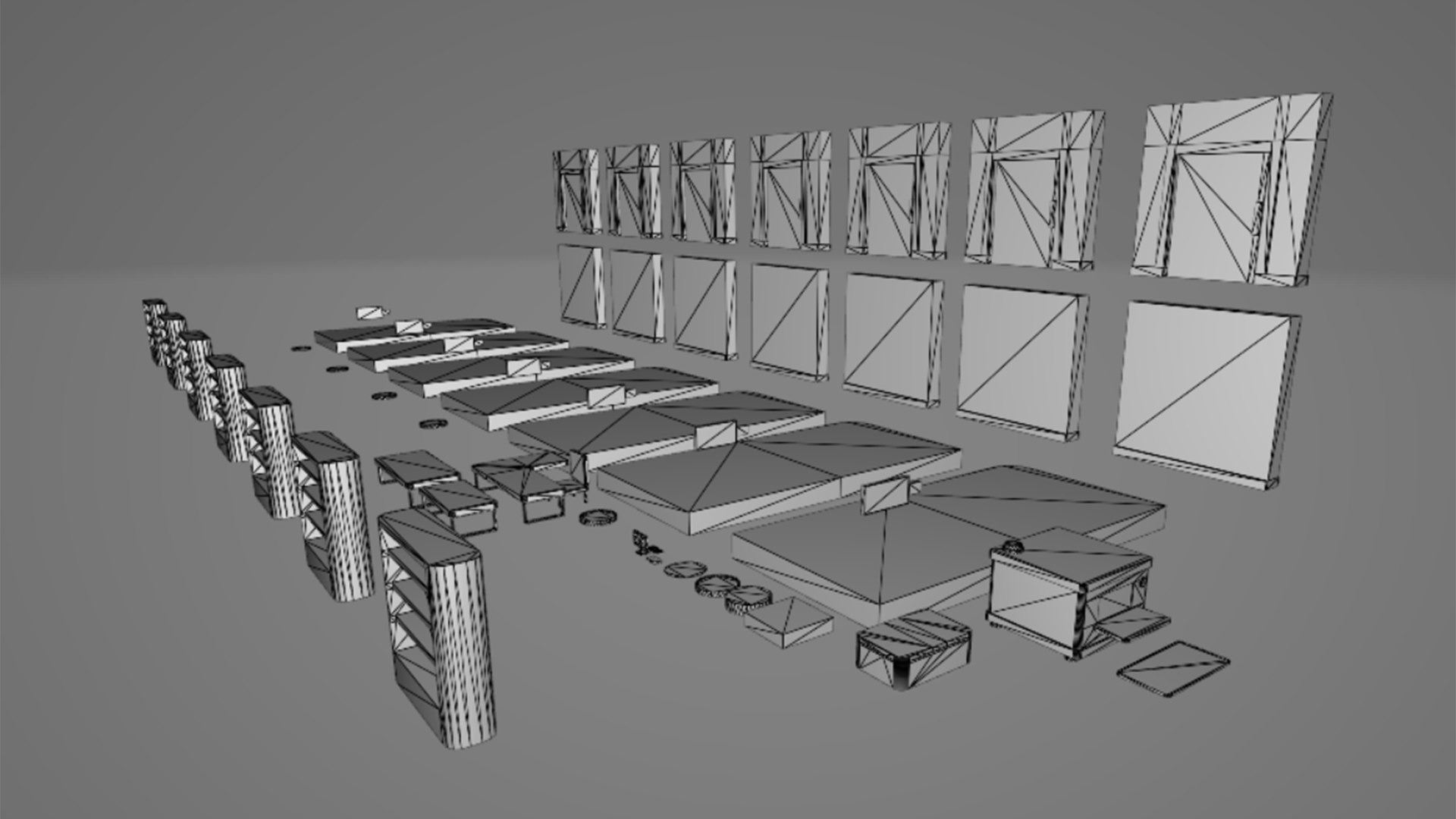 Hyper Casual Modular Environment Props 3D Model - TurboSquid 2151373