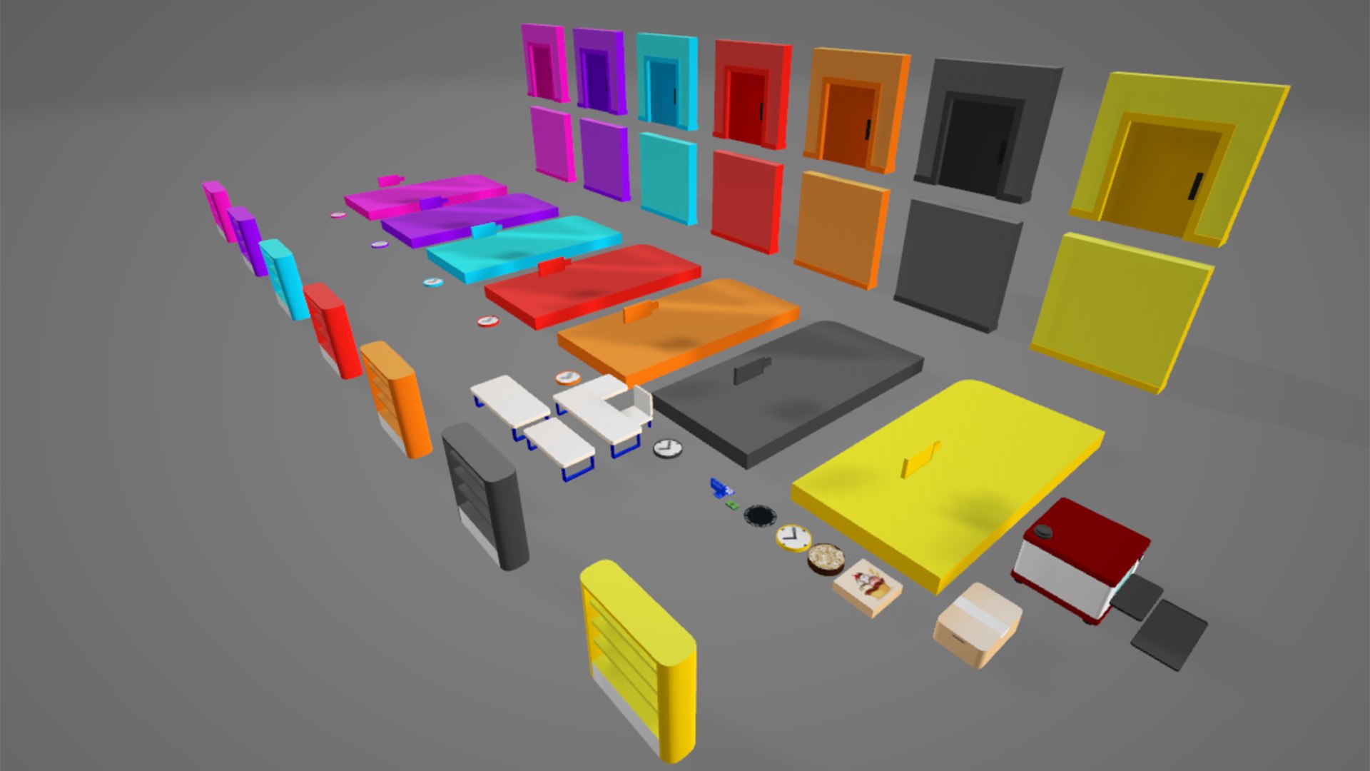 Hyper Casual Modular Environment Props 3D Model - TurboSquid 2151373