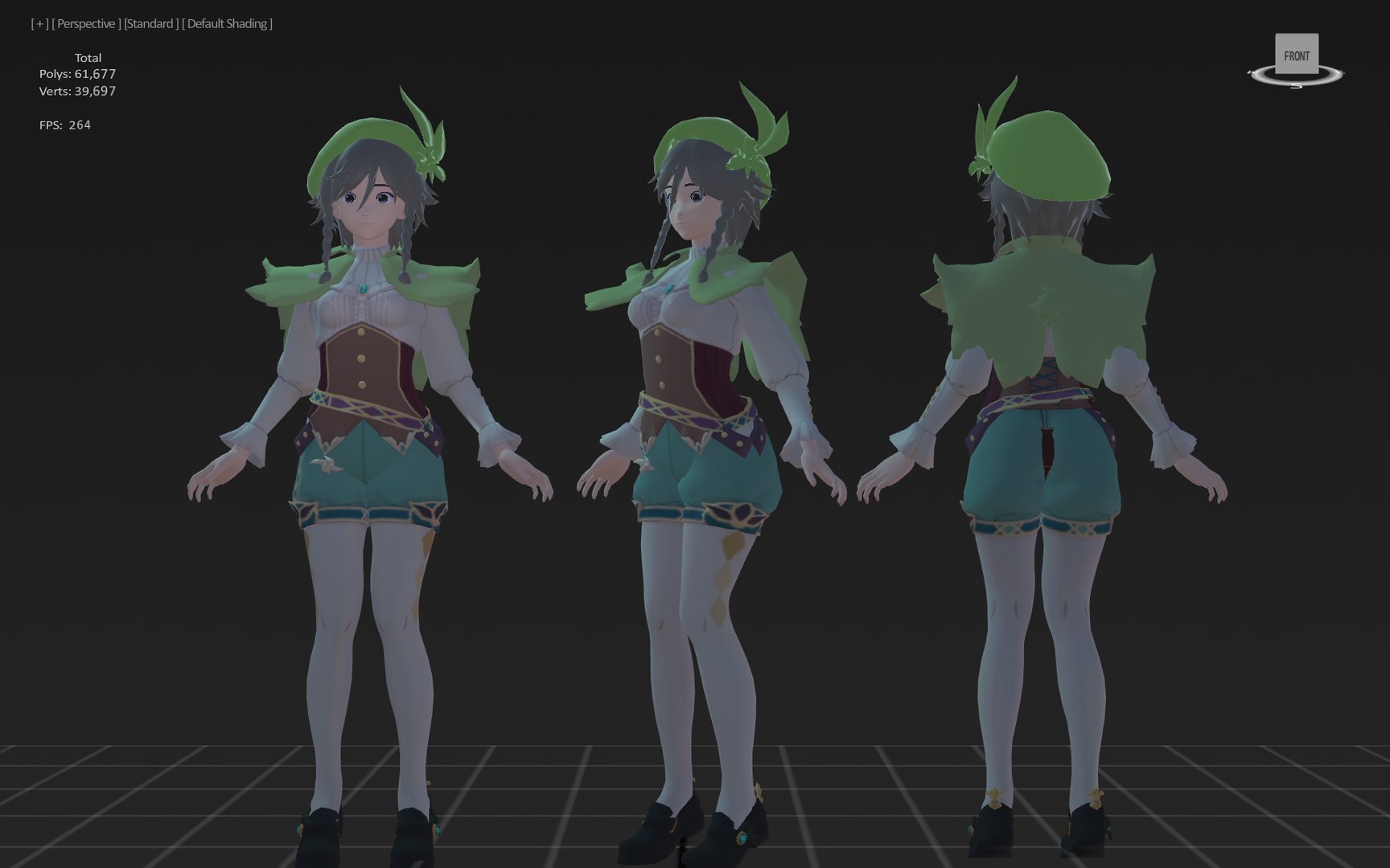 3DsMax Biped Model Genshin Impact Venti Cosplay 3D Model - TurboSquid ...
