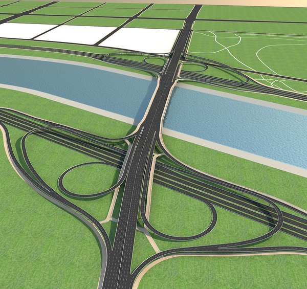 Highway Interchange 3D Models for Download | TurboSquid