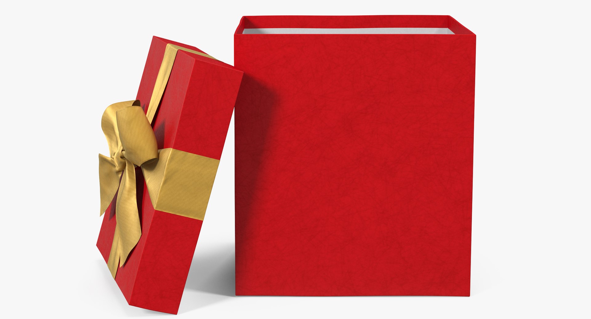 Gift box open red model - TurboSquid 1201627