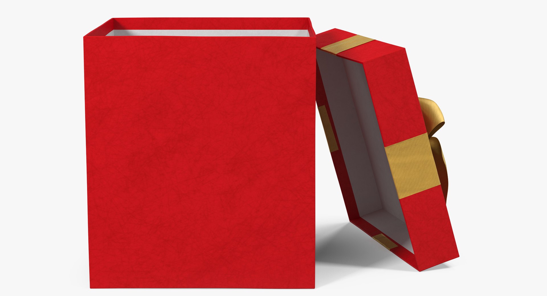 Gift box open red model - TurboSquid 1201627