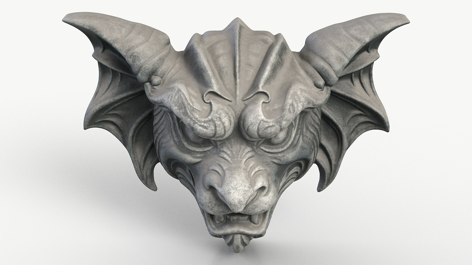Gargoyle Head Textured 5 Model - TurboSquid 2291128