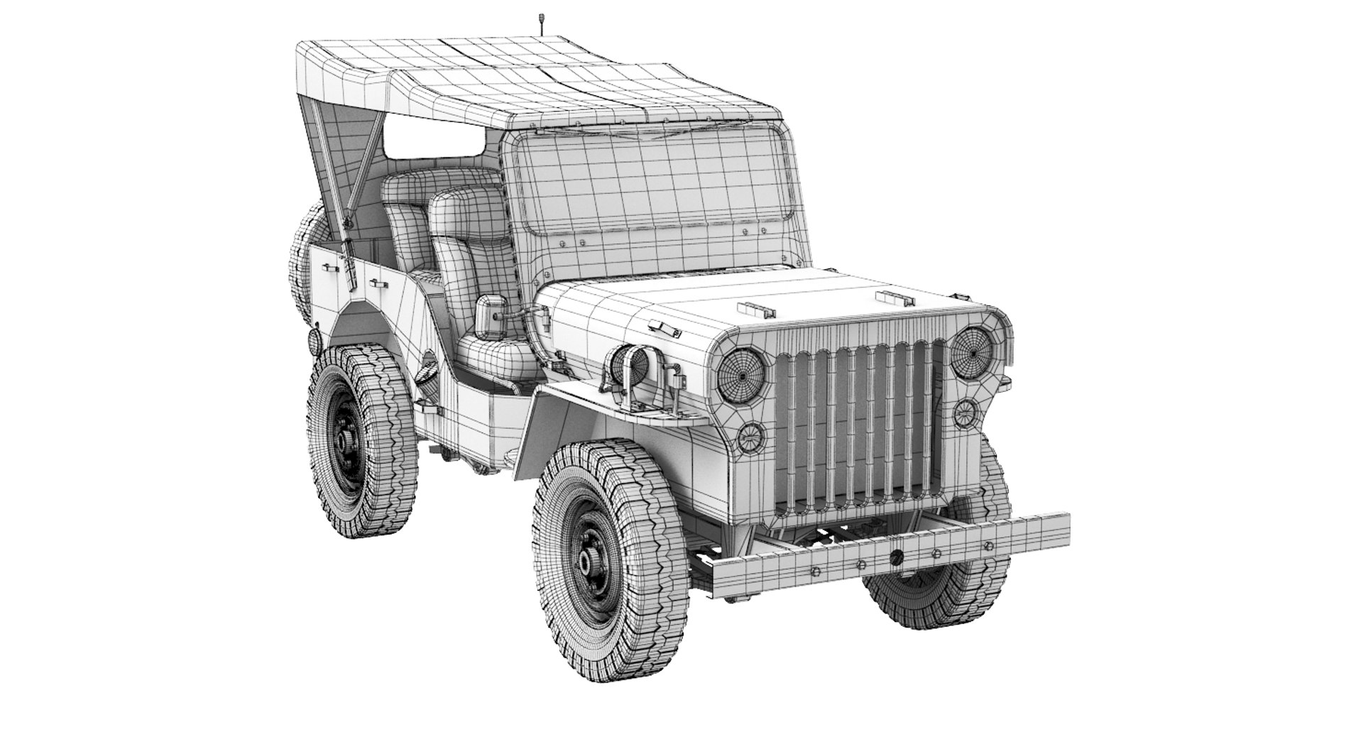 3D Real Willys Army Jeep Model - TurboSquid 1393973