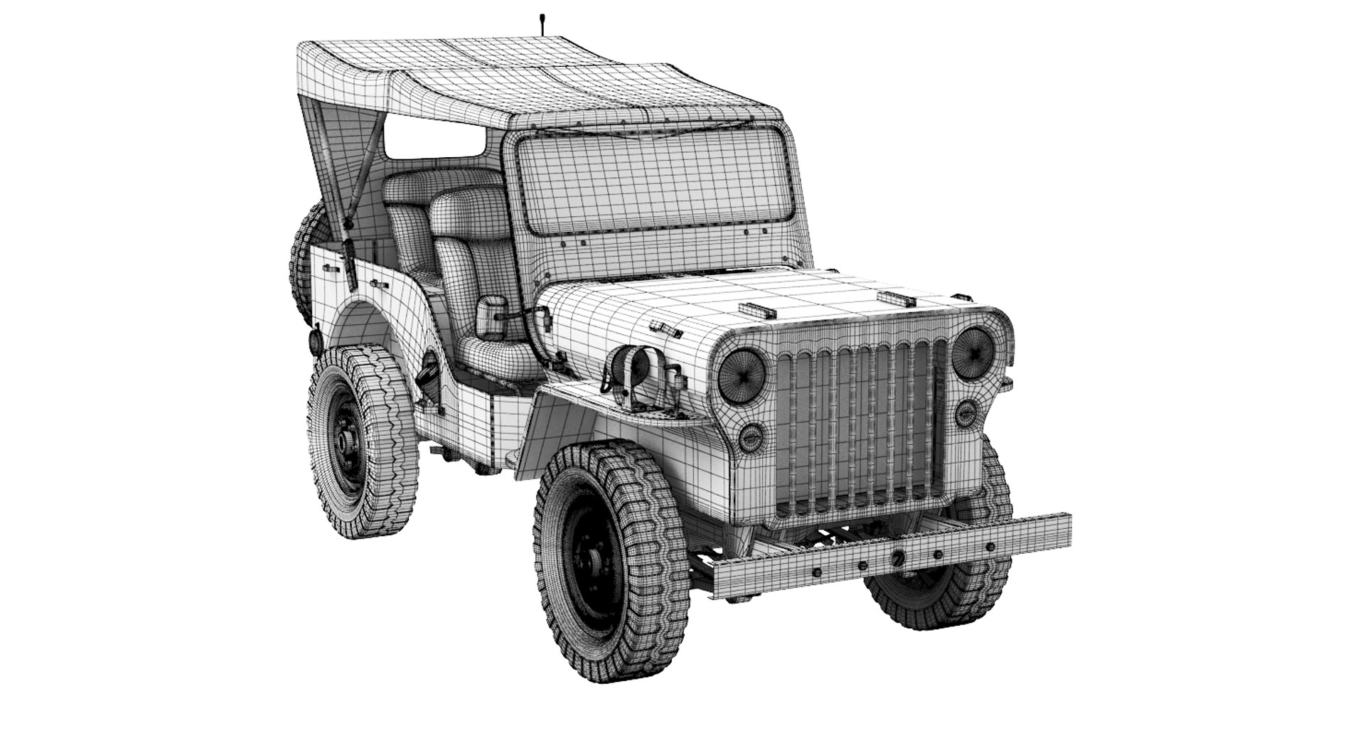 3D Real Willys Army Jeep Model - TurboSquid 1393973
