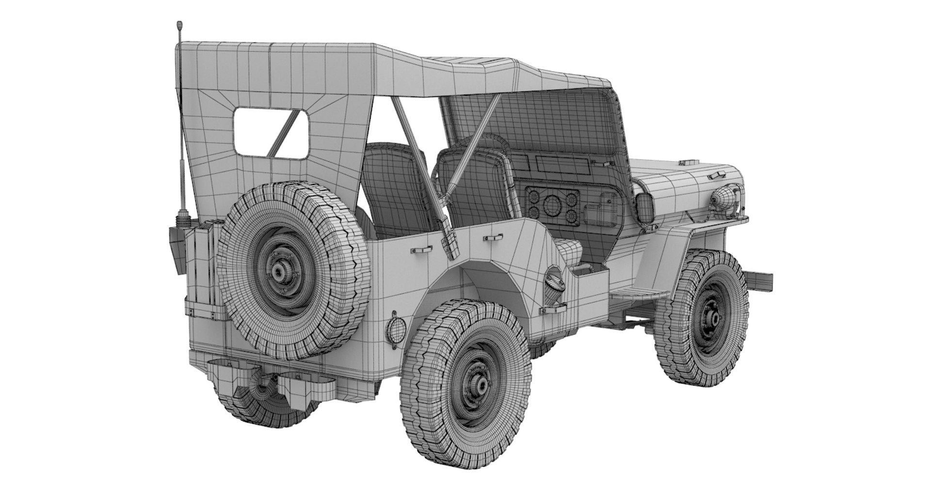 3D Real Willys Army Jeep Model - TurboSquid 1393973