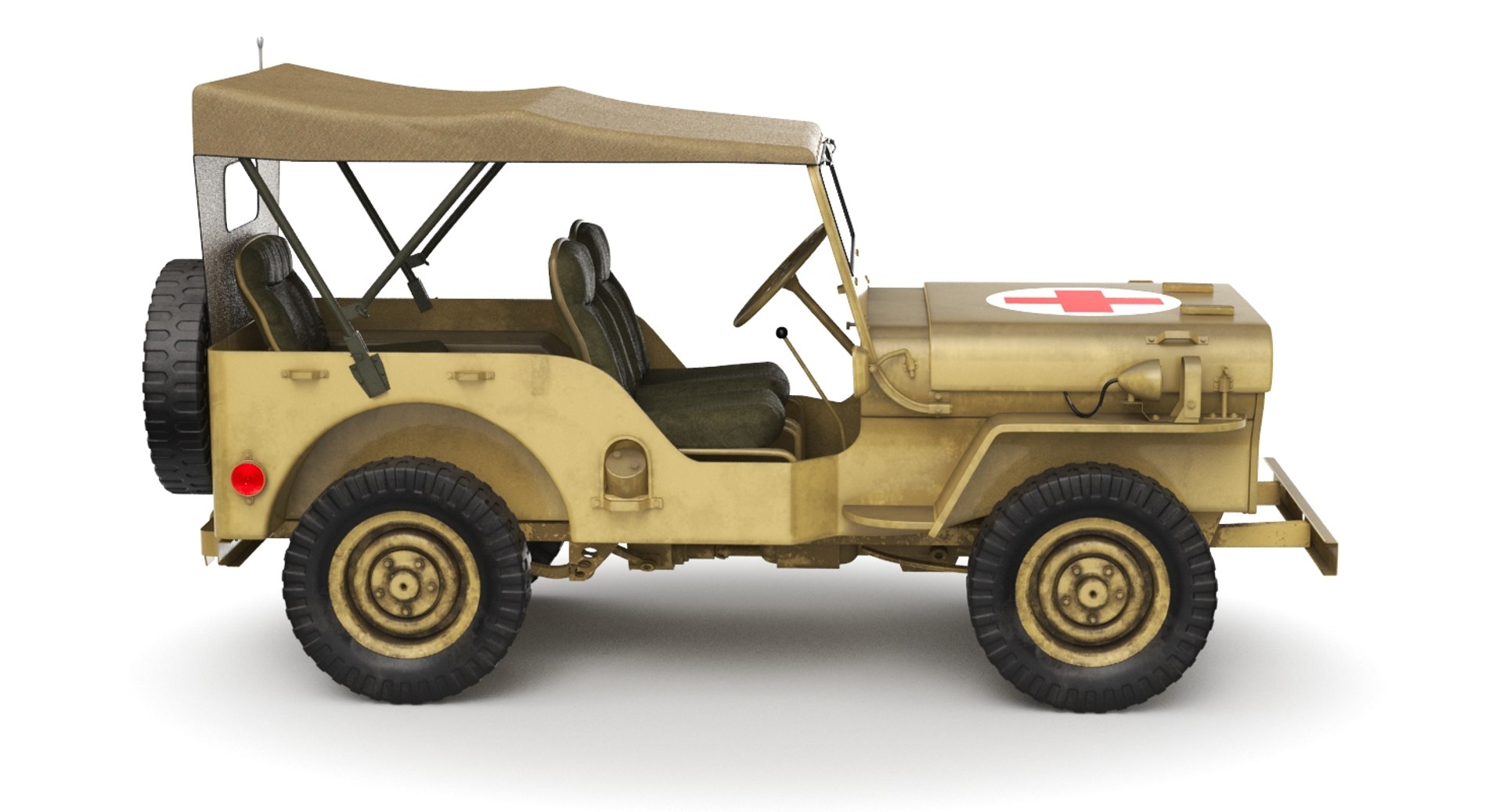 3D Real Willys Army Jeep Model - TurboSquid 1393973