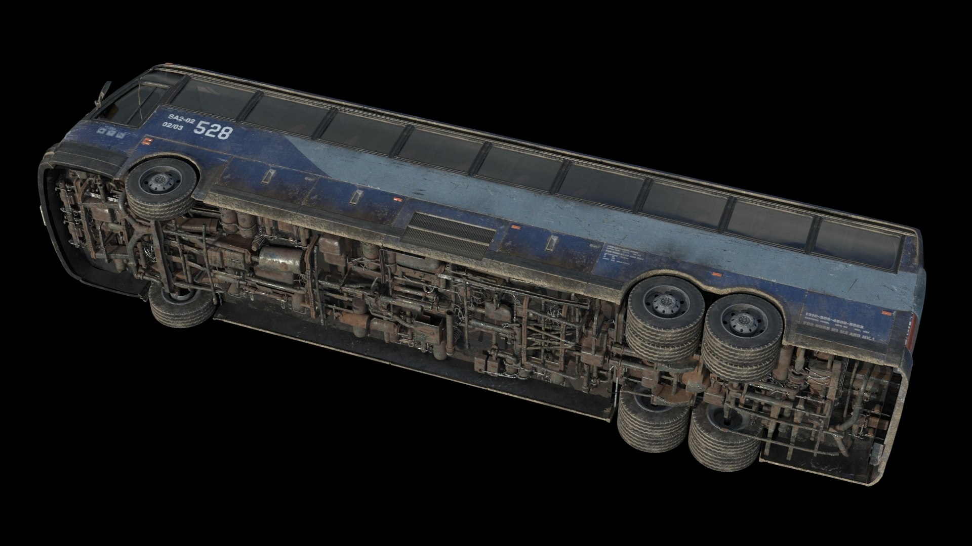3D 3D Broken Bus Model - TurboSquid 1781598