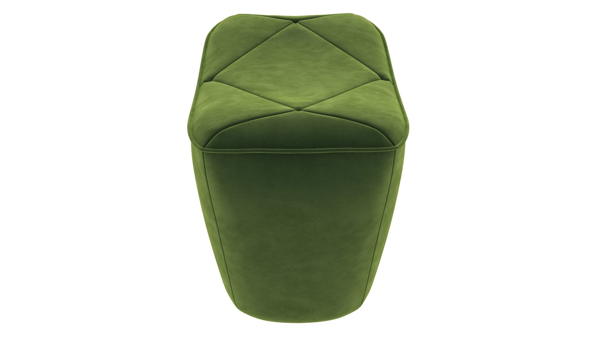 3D model Green poof ottoman bench with stitched seat - TurboSquid 1839067