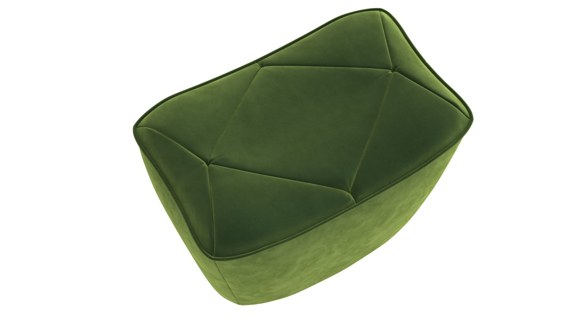 3D model Green poof ottoman bench with stitched seat - TurboSquid 1839067