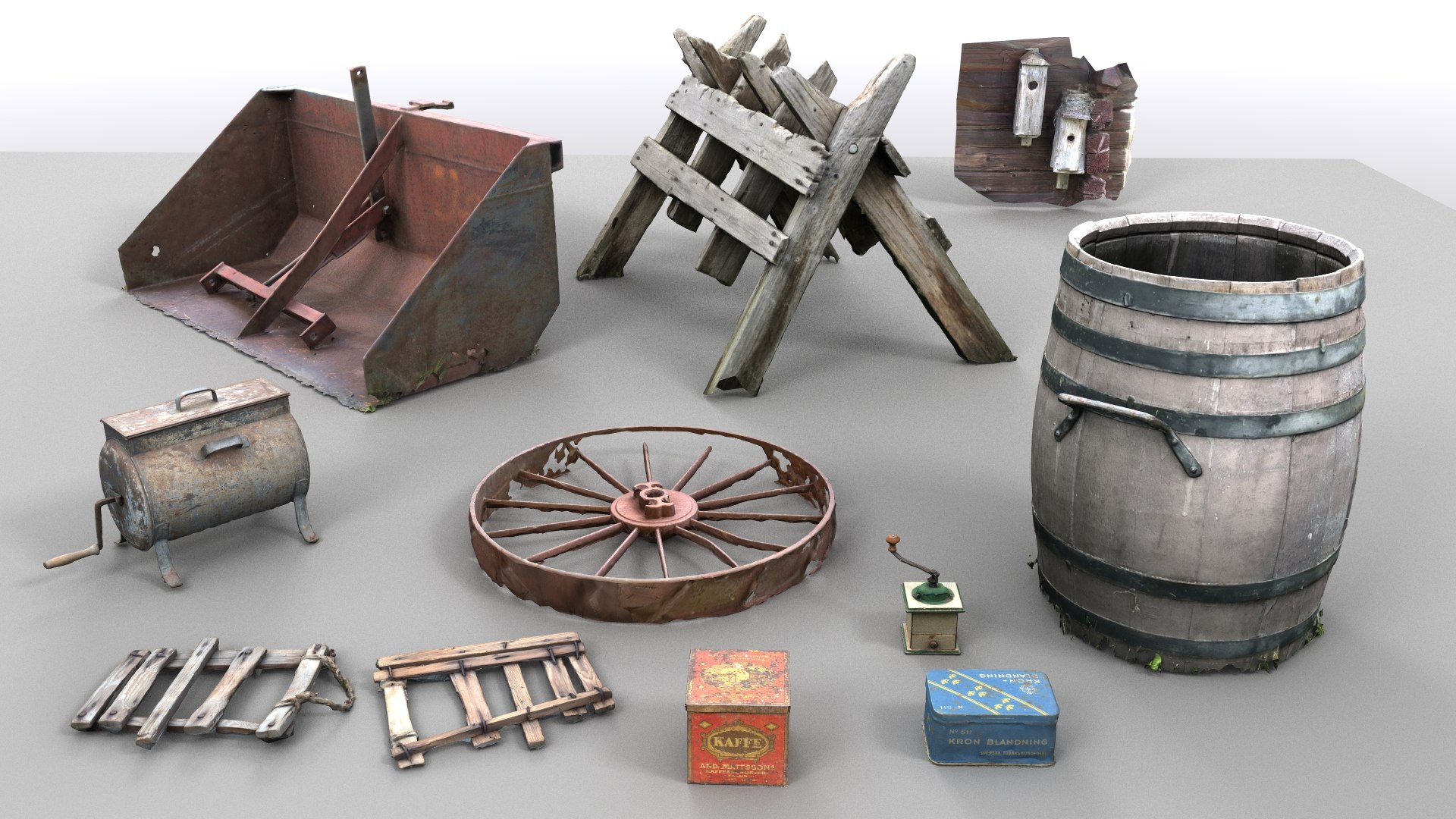 Old stuff props 3D - TurboSquid 2104267