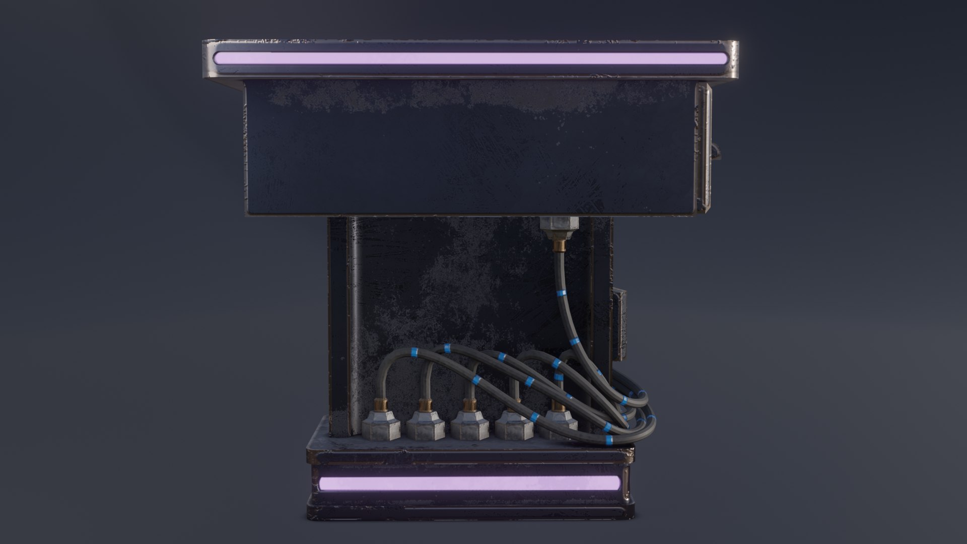 3D Cyber Table Blue 1 Model - TurboSquid 2144969