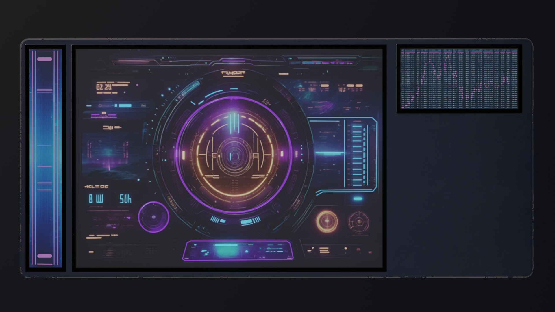 3D Cyber Table Blue 1 Model - TurboSquid 2144969