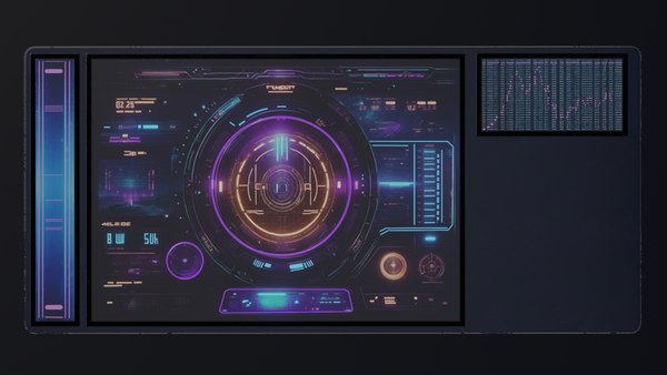 사이버 테이블 블루 1 3D 모델 - TurboSquid 2144969