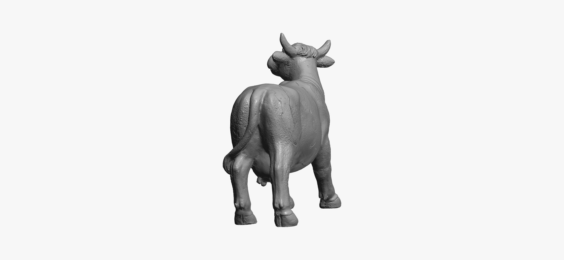 3D Black White Cow Statue Model - TurboSquid 1547558