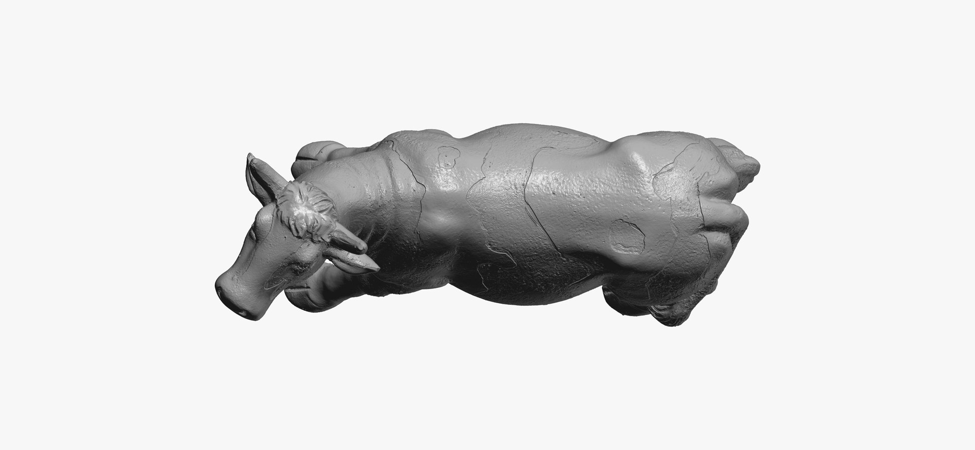 3D Black White Cow Statue Model - TurboSquid 1547558