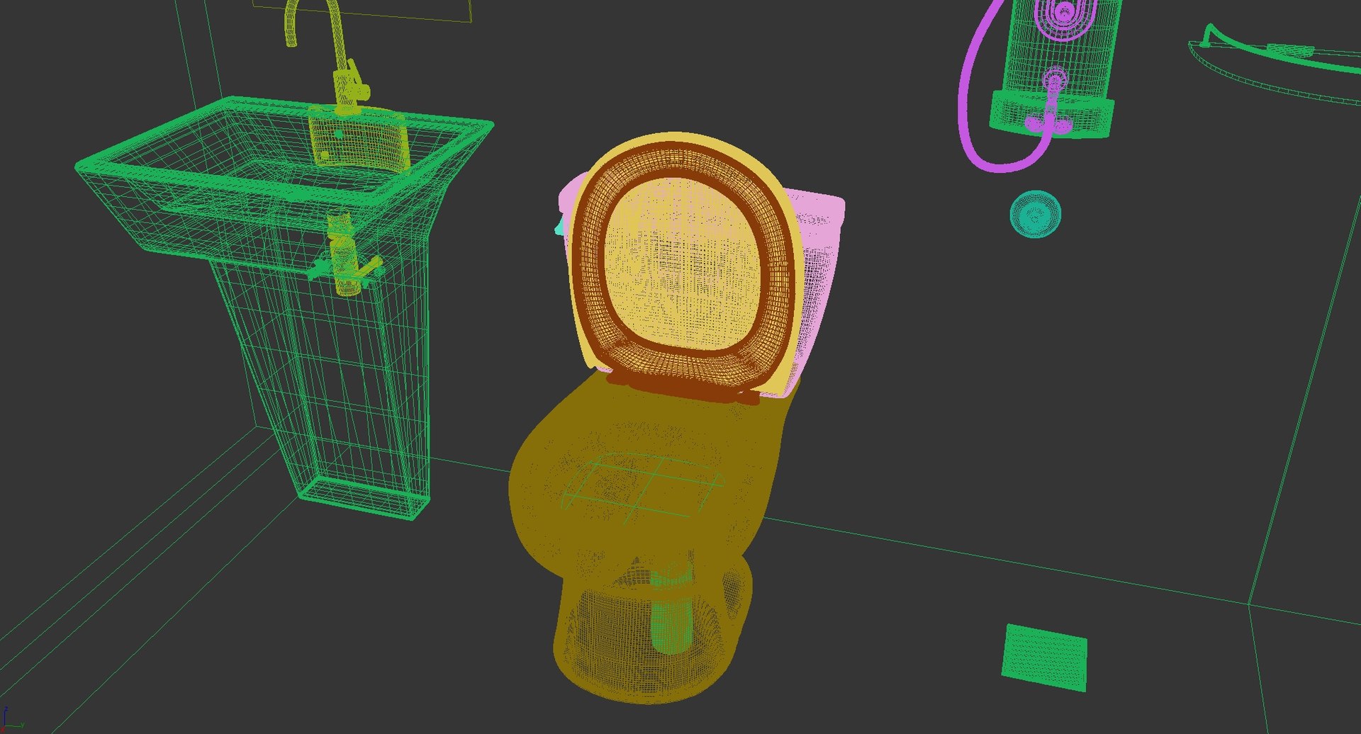 3D restroom rest - TurboSquid 1557415