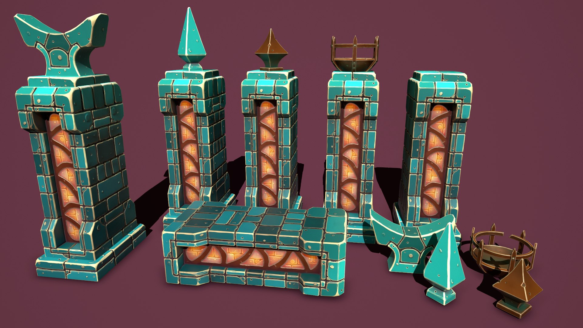 3D Fantasy Obelisk - TurboSquid 1716725