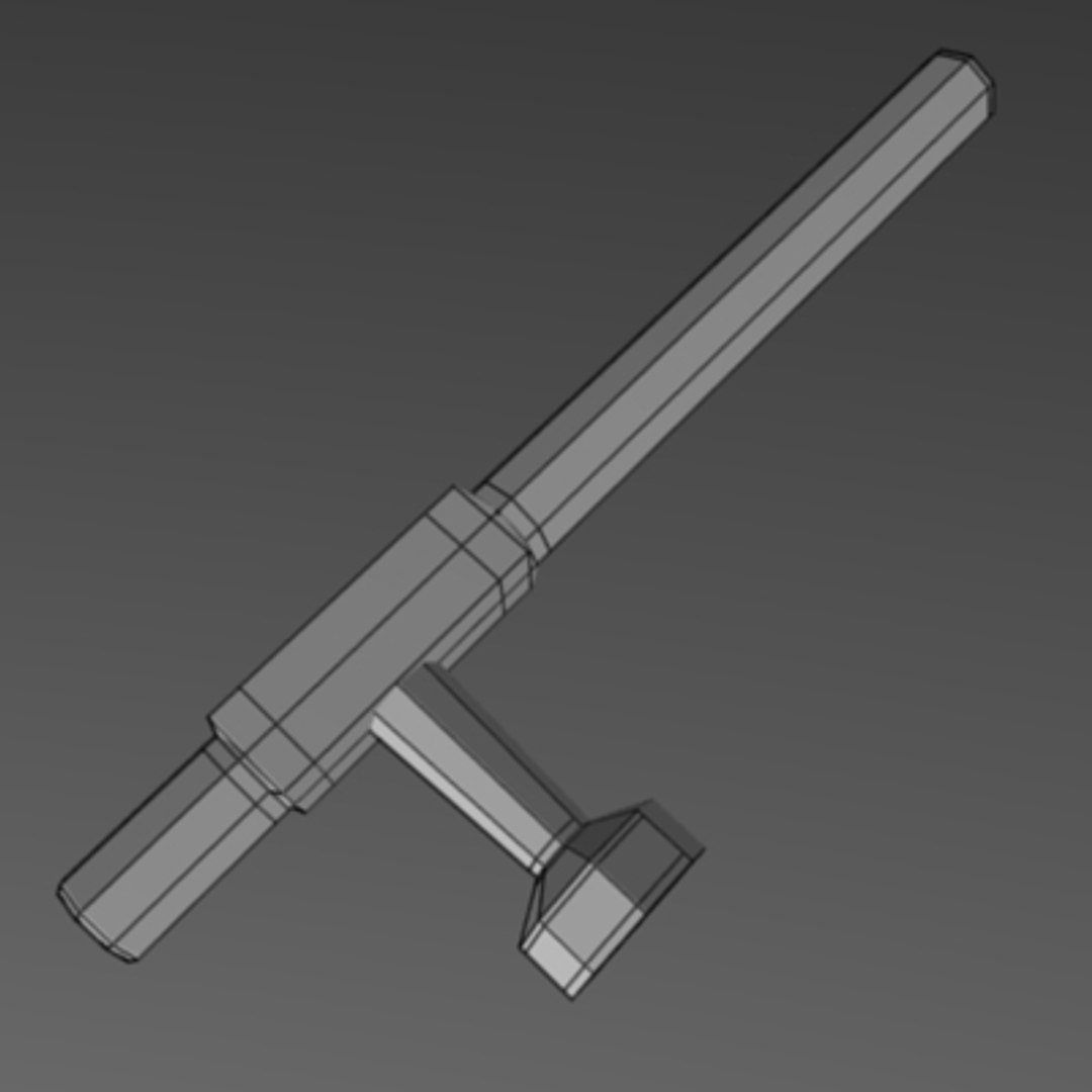3ds Tonfa Asian Weapon