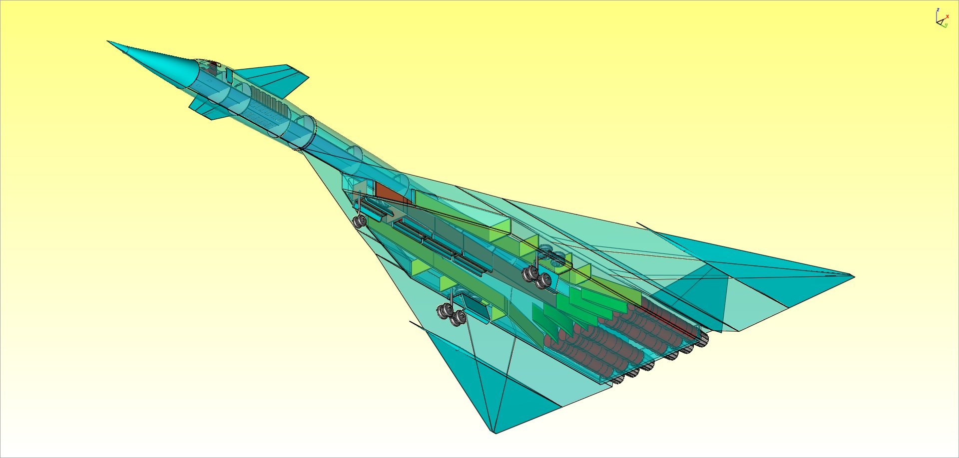 3d xb-70 valkyrie aircraft solid model