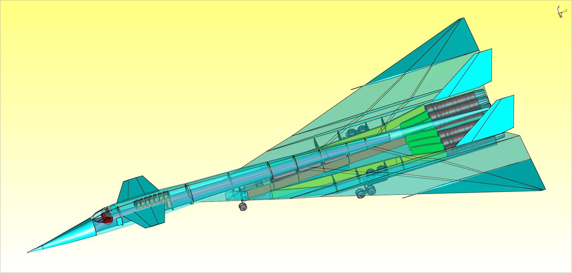 3d xb-70 valkyrie aircraft solid model