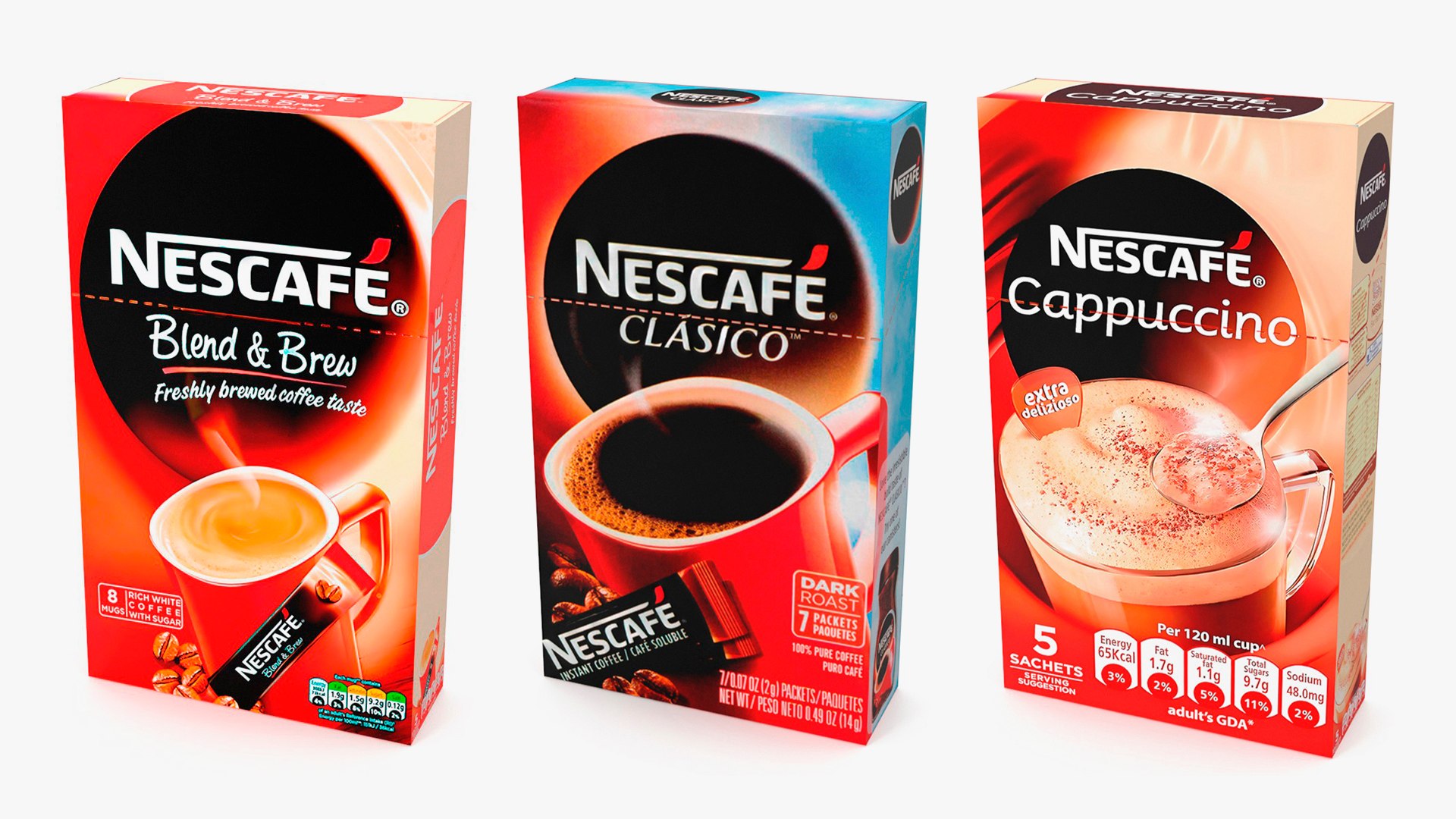 Nescafe Coffee Boxes Collection 3D - TurboSquid 2226252