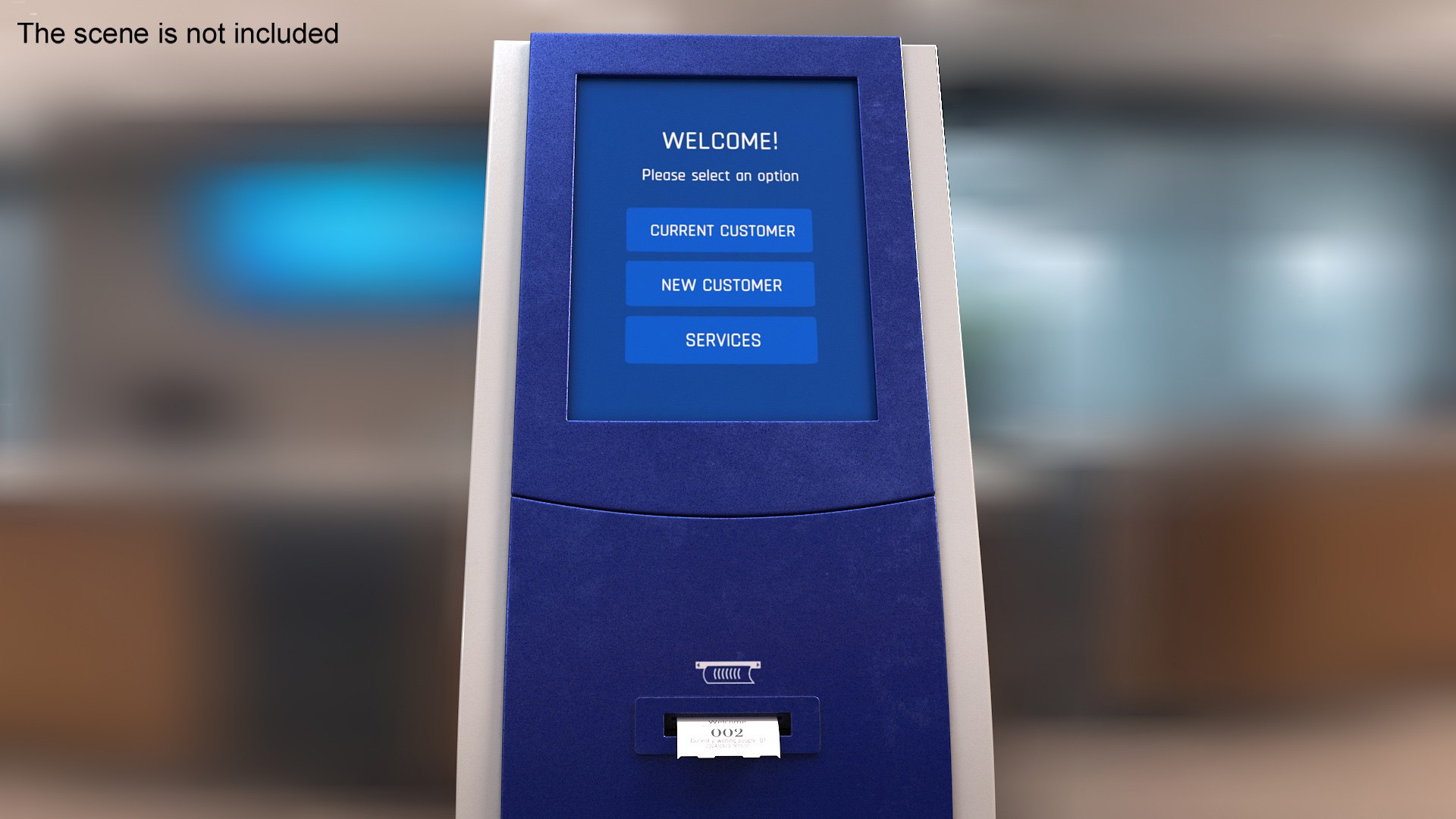 Electronic Queue Device Blue 3D Model - TurboSquid 2274188