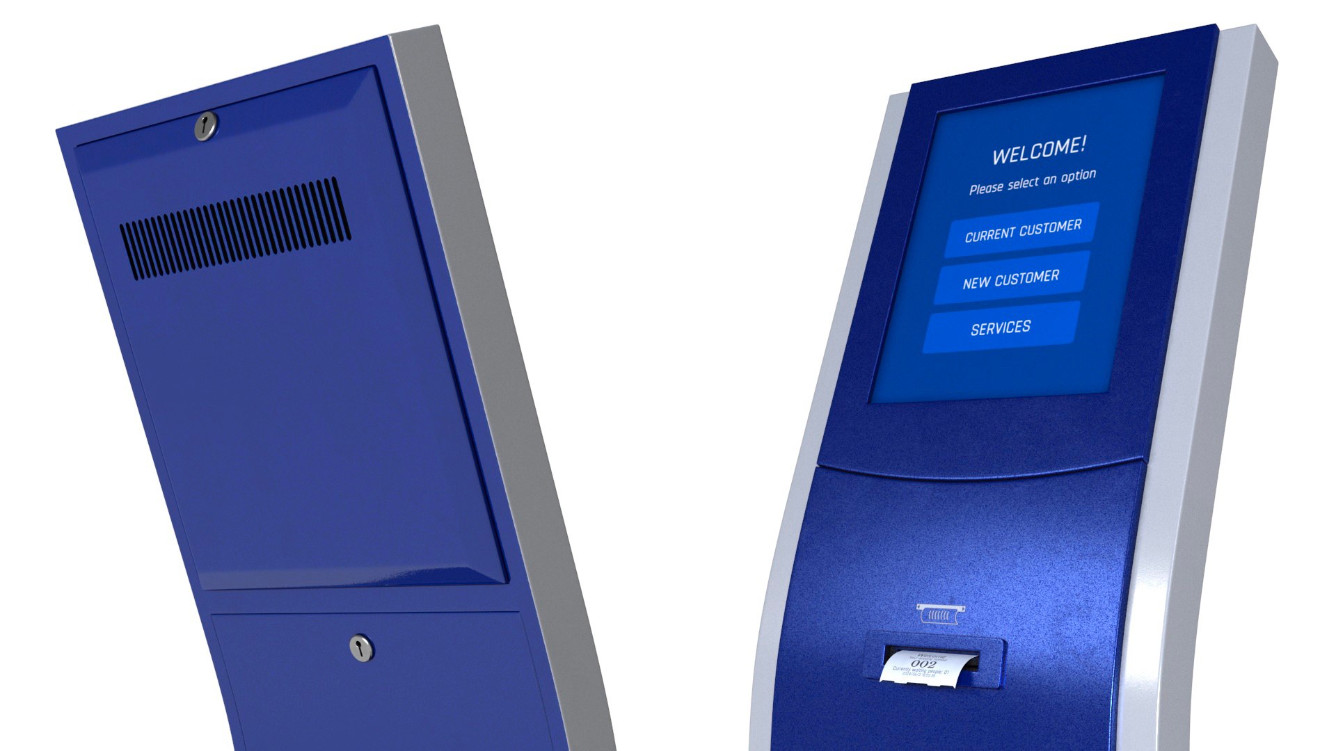 Electronic Queue Device Blue 3D Model - TurboSquid 2274188