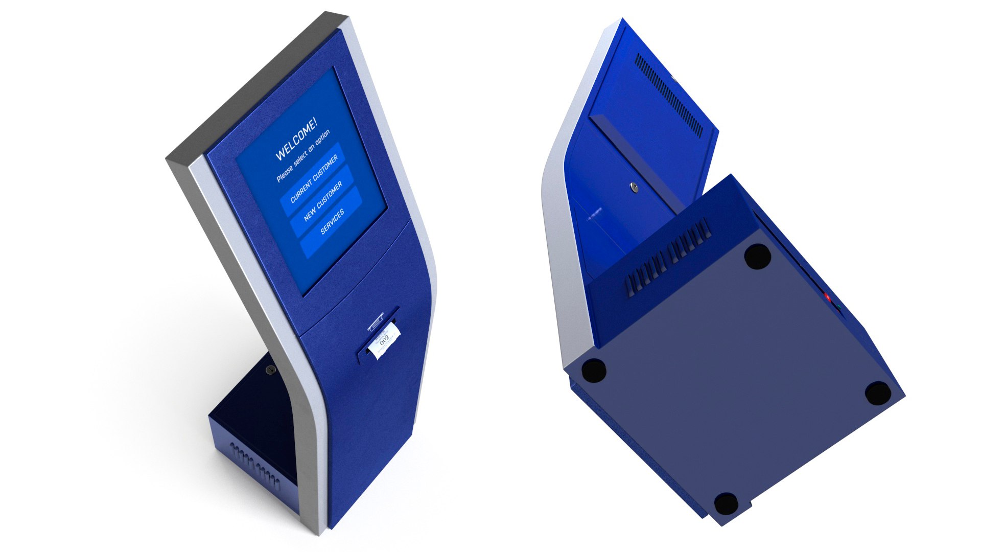 Electronic Queue Device Blue 3D Model - TurboSquid 2274188