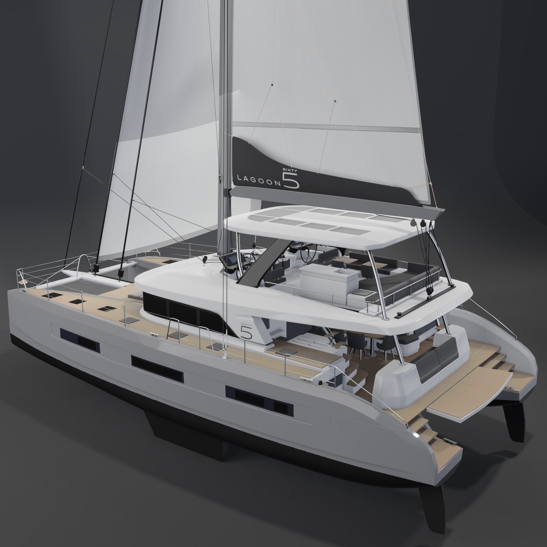 3D LAGOON SIXTY 5 3D Catamaran 65 Model - TurboSquid 2186271