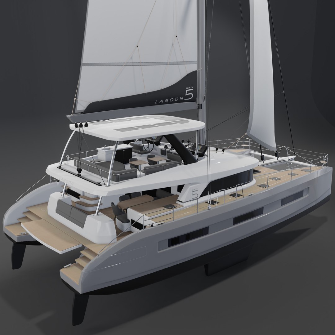 3D LAGOON SIXTY 5 3D Catamaran 65 Model - TurboSquid 2186271