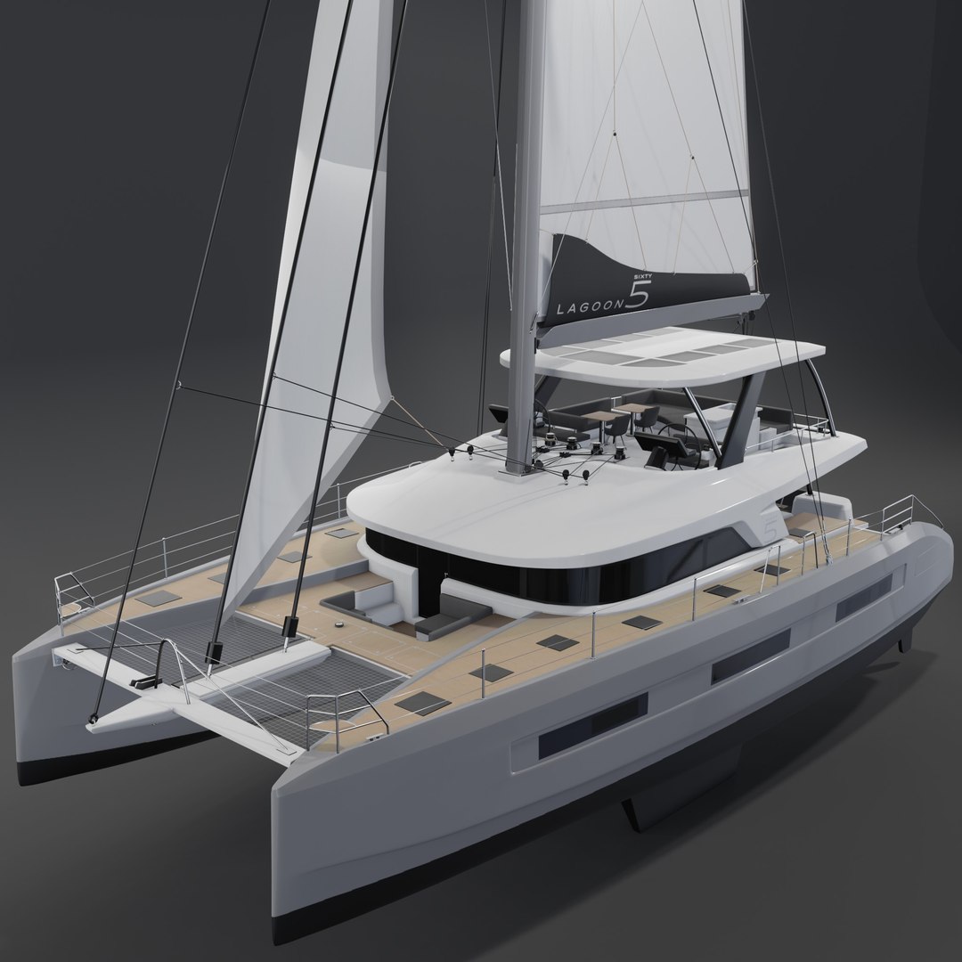 3D LAGOON SIXTY 5 3D Catamaran 65 Model - TurboSquid 2186271