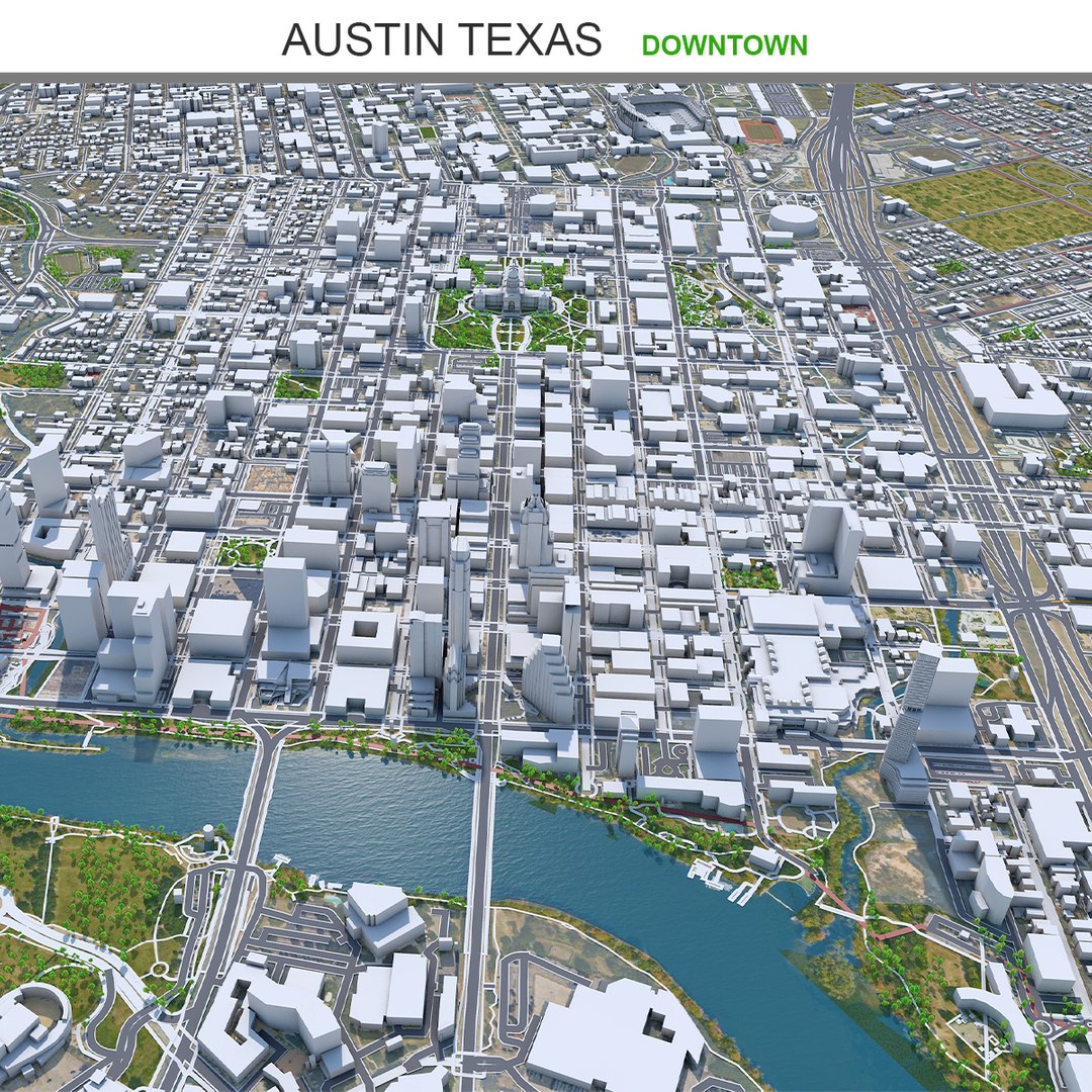 Austin Downtown Texas USA 3D Model - TurboSquid 1988156