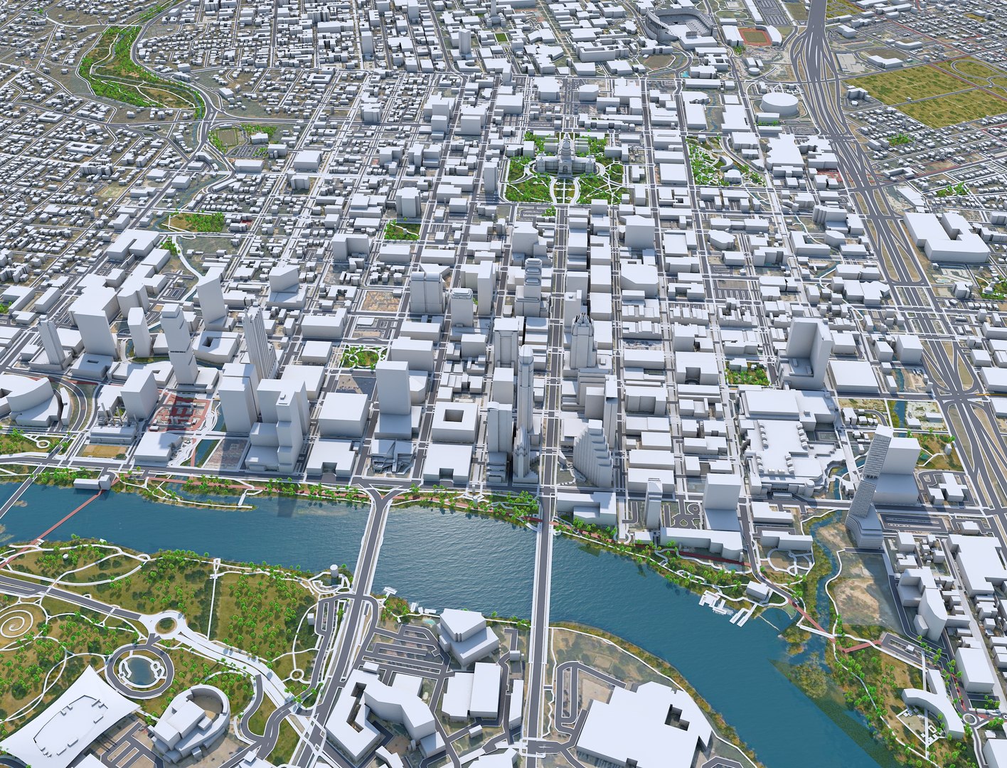 Austin Downtown Texas USA 3D Model - TurboSquid 1988156